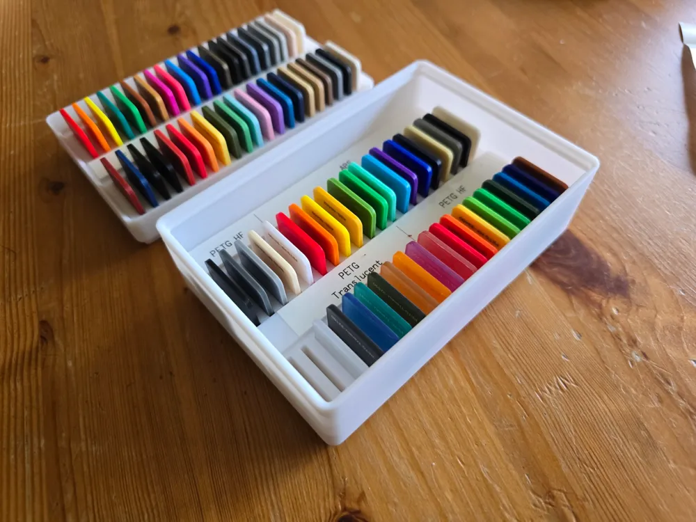 Gridfinity swatches box with custom labels by emir_attig - MakerWorld