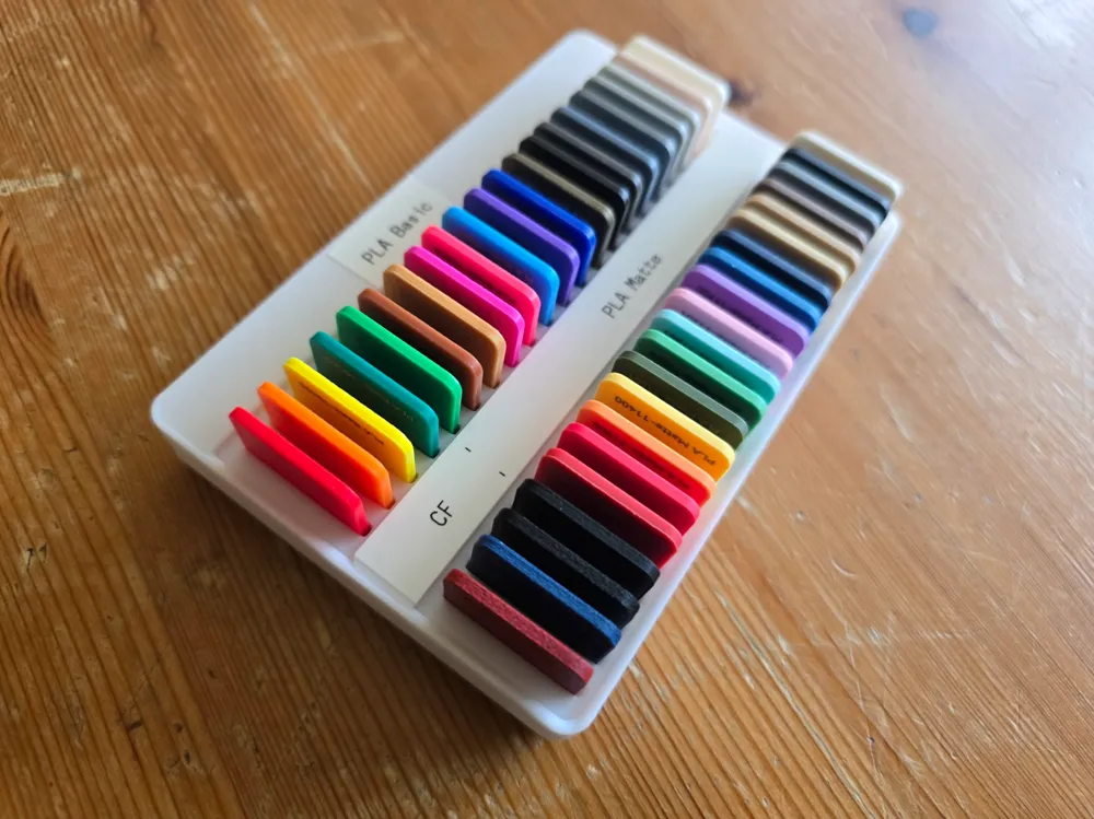 Gridfinity swatches box with custom labels by emir_attig - MakerWorld