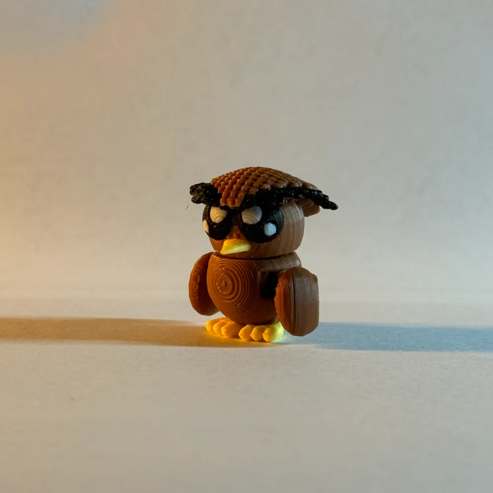 Articulated Cute Owl by Waffly3D - MakerWorld