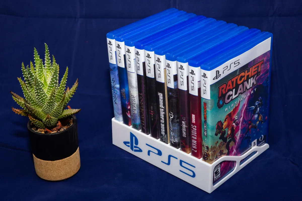PS5 Game Holder, Stand, Playstation5 - Free 3D Print Model - MakerWorld