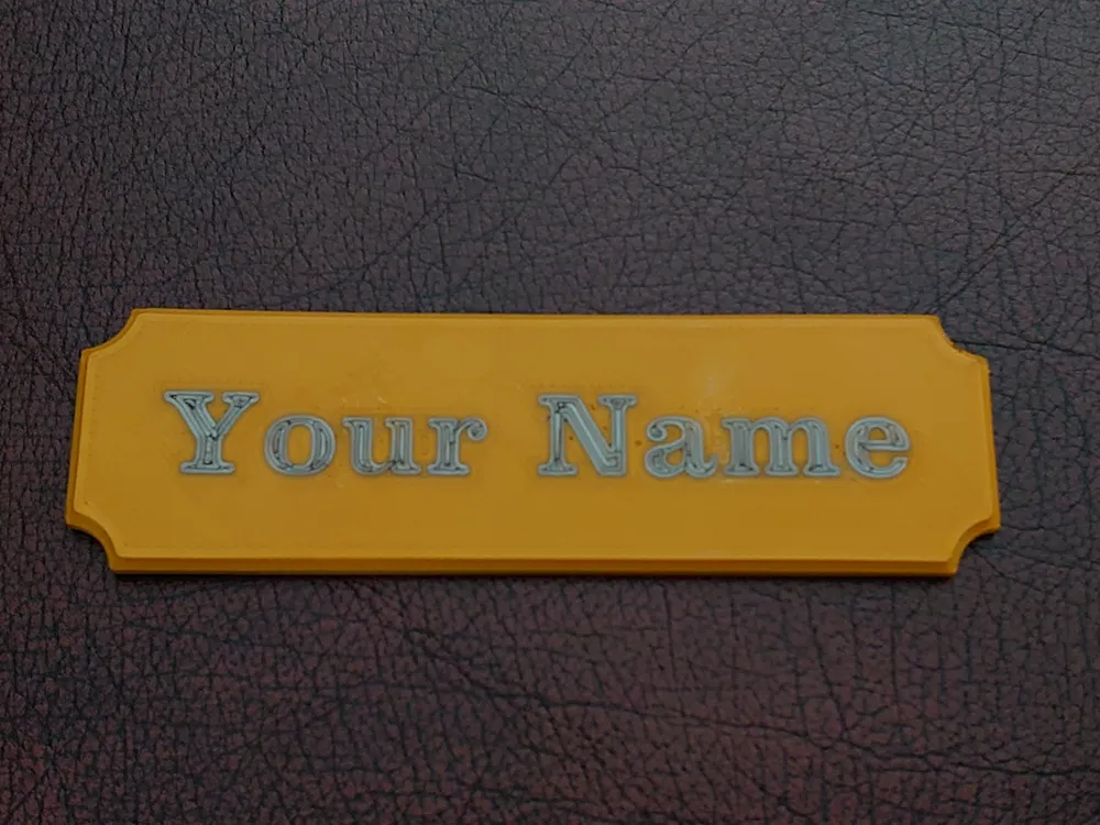 Classic Front Door Name Plate - Smooth Surface - Free 3D Print Model ...