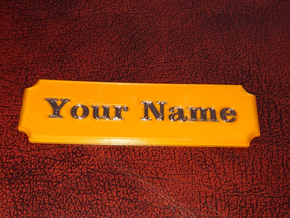 Classic Front Door Name Plate - Smooth Surface - Free 3D Print Model ...