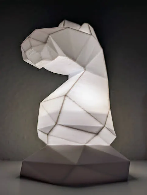 Low Poly Chess Knight Lamp BBL LED/IKEA KAPPLAKE by G__W__ - MakerWorld