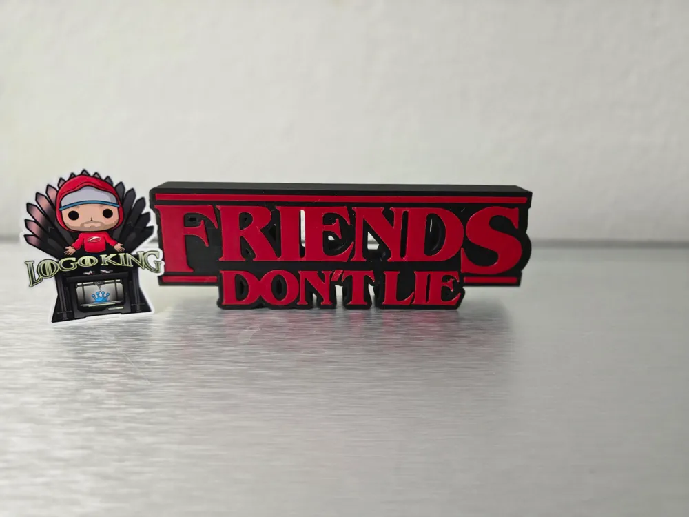 Stranger Things Friends Don't Lie Logo by Logo King - MakerWorld