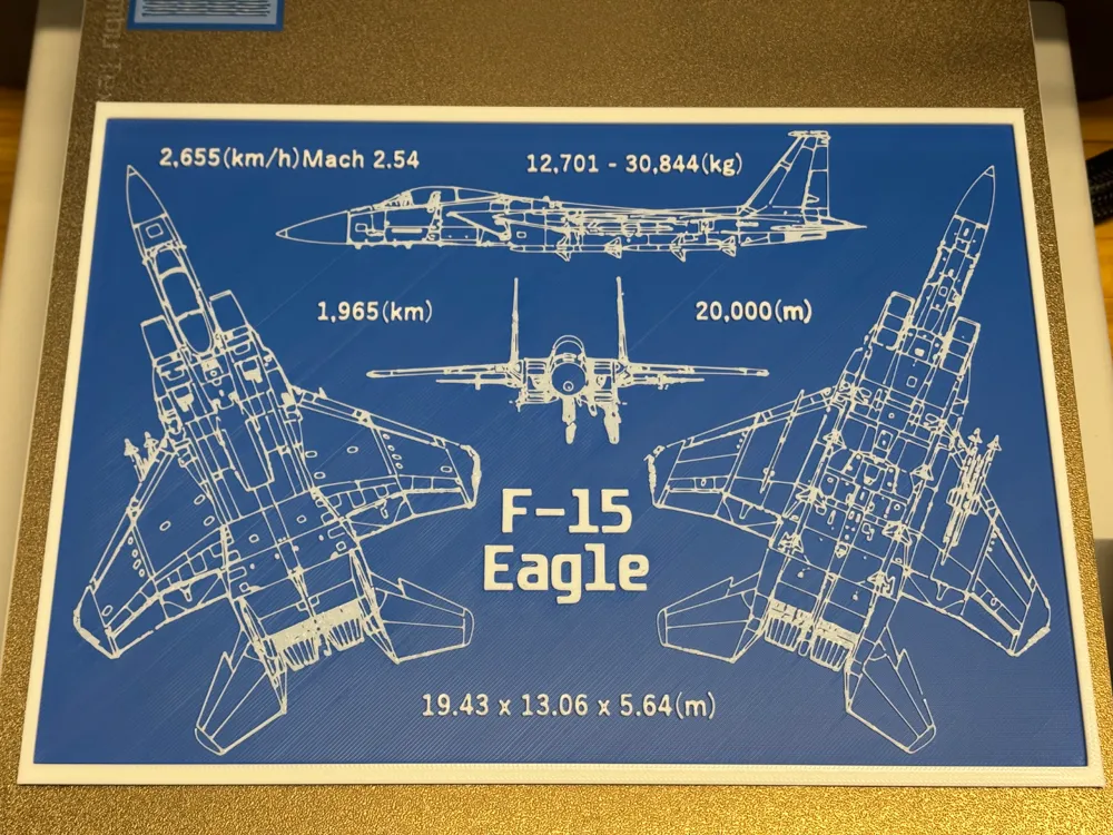 McDonnell Douglas F-15 Eagle - Blueprint - Free 3D Print Model - MakerWorld
