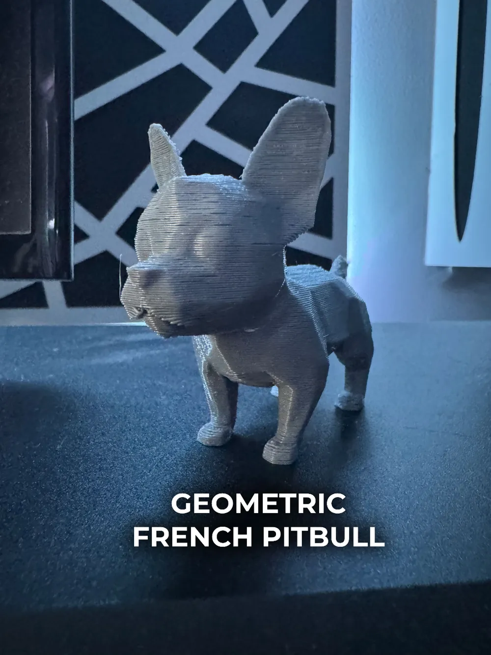 Geometric French Pitbull – Stylized 3D Model by Maker Flow - MakerWorld