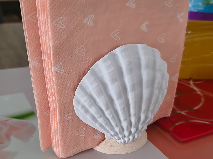 Shell Napkin Holder Stand - Free 3D Print Model - MakerWorld