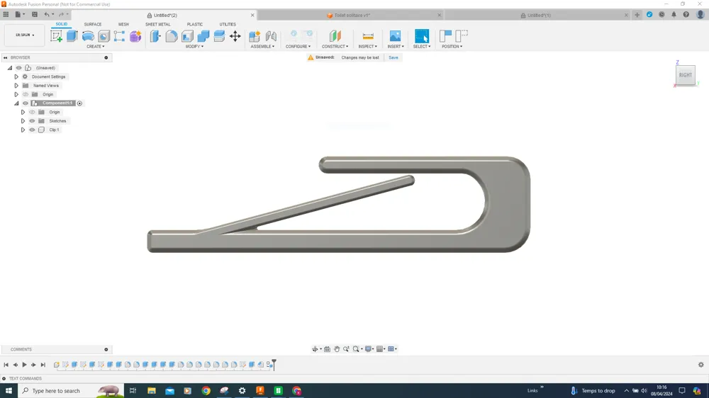 Snap Hook Fastener by kevr102 - MakerWorld