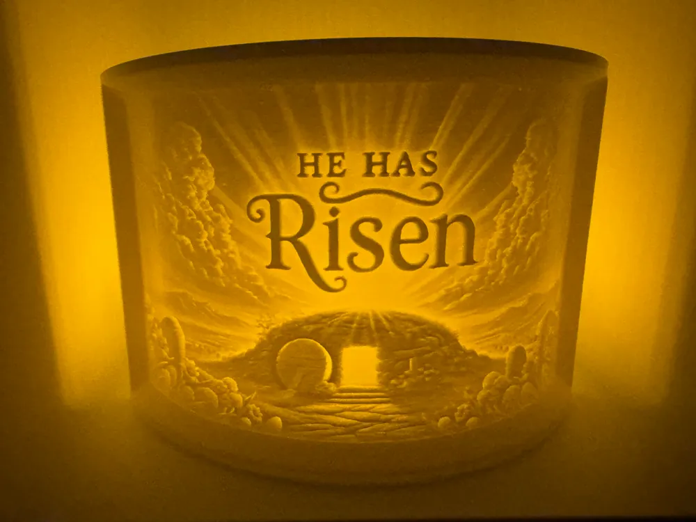 He has risen tomb - Easter Tea Light Decor by DB Print3d - MakerWorld