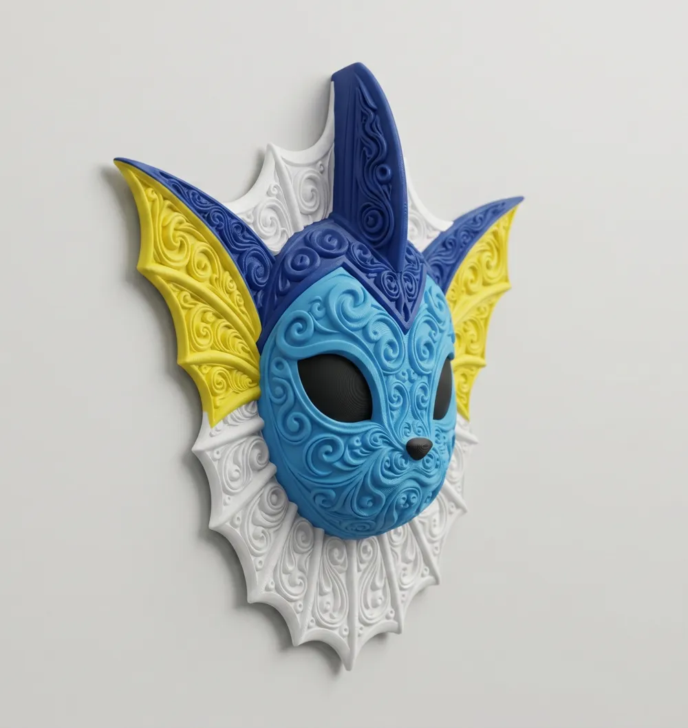 Vaporeon - Arte de pared - Fan art Pokémon - Free 3D Print Model ...