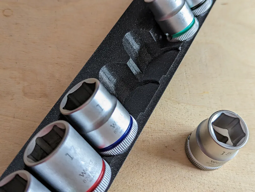 Gridfinity for Wera 3/8" Socket Set by mrstolarsky - MakerWorld