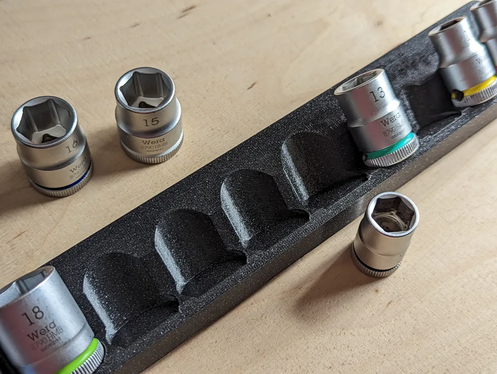 Gridfinity for Wera 3/8" Socket Set by mrstolarsky - MakerWorld