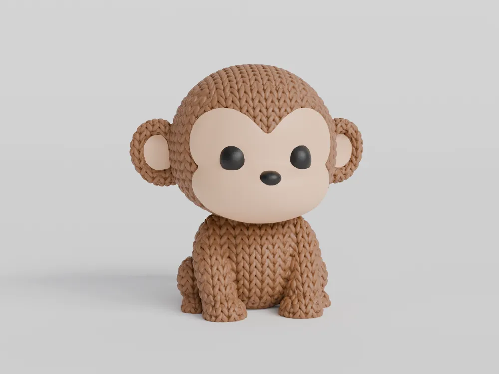 Knitted Monkey - Free 3D Print Model - MakerWorld
