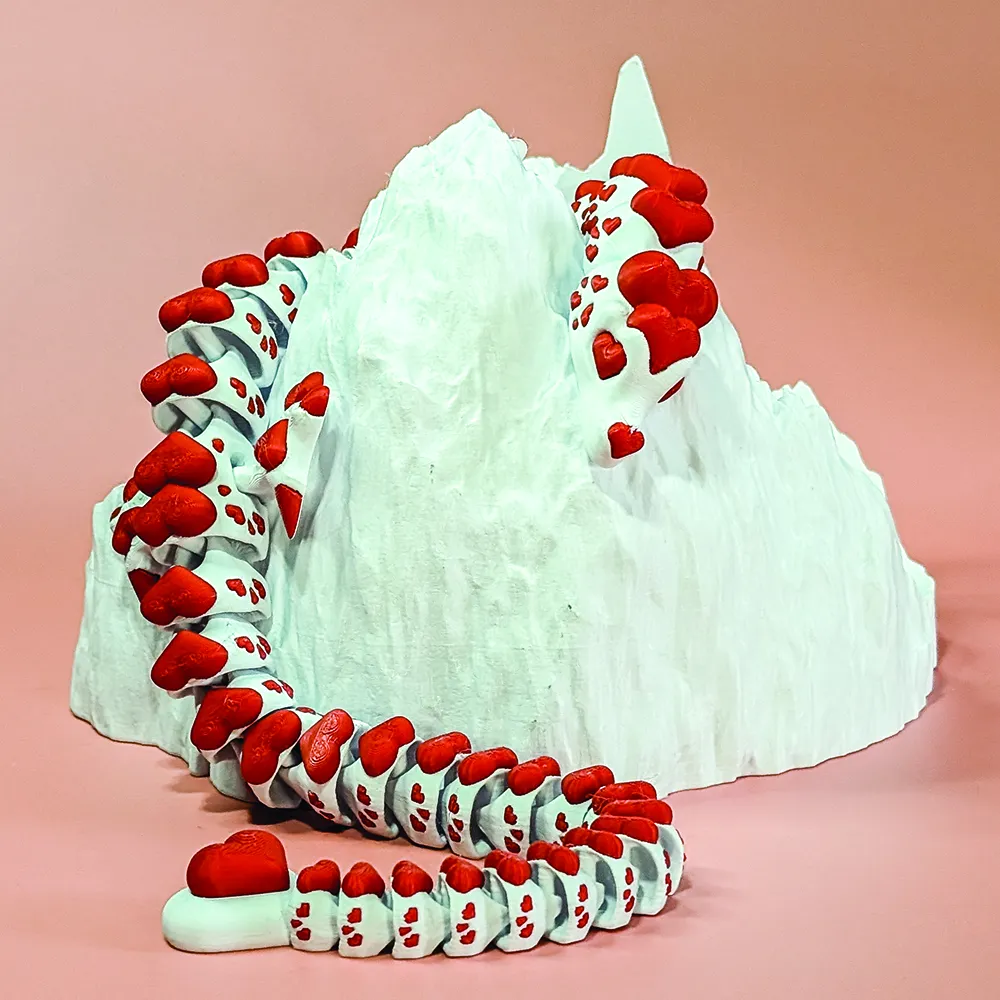 Articulated Heart Dragon - Free 3D Print Model - MakerWorld