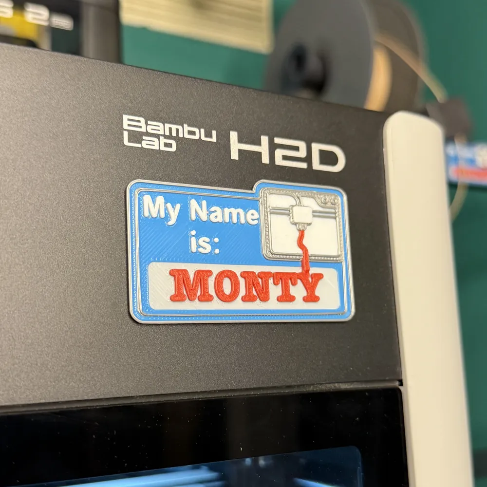 3D Printer Name Tag/Badge - Free 3D Print Model - MakerWorld