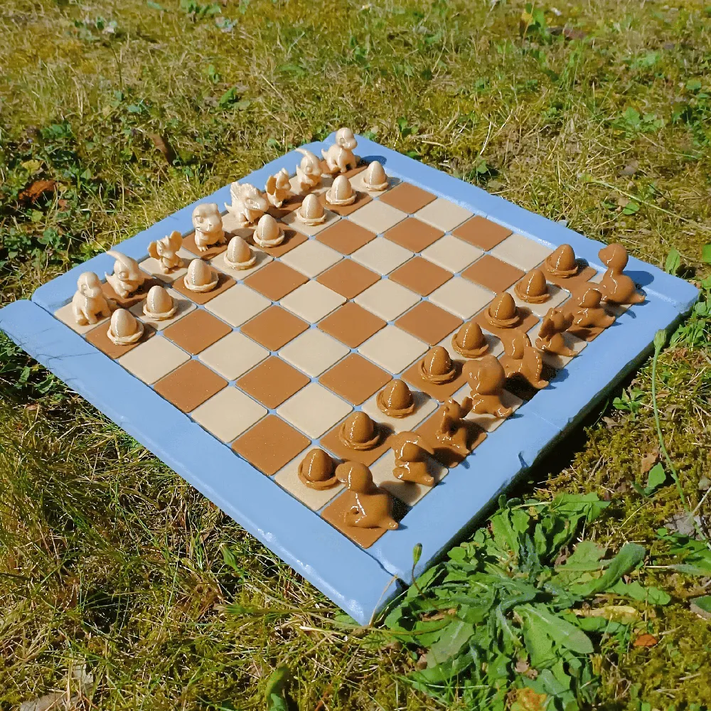 Dino Chess Set by Rubiksensei MakerWorld: Download Free 3D Models
