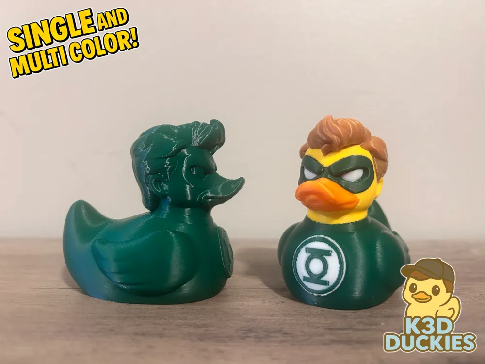 Green Lantern Duck - Free 3D Print Model - MakerWorld