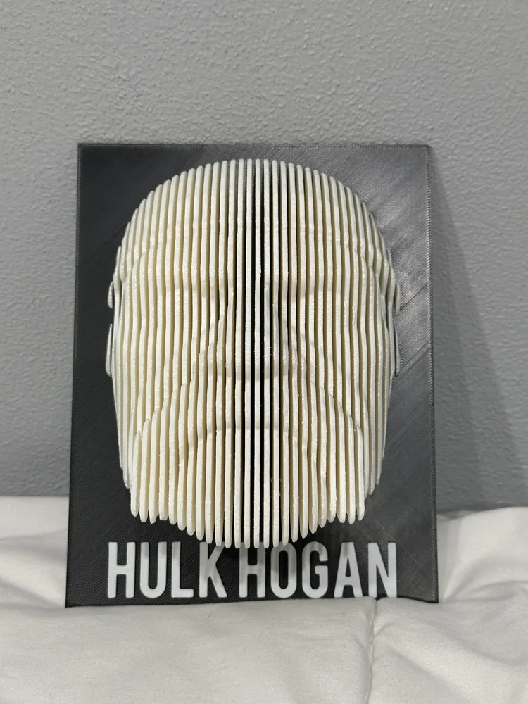 Layered Hulk Hogan Art Sculpture by NES 3D MakerWorld: Download Free 3D ...