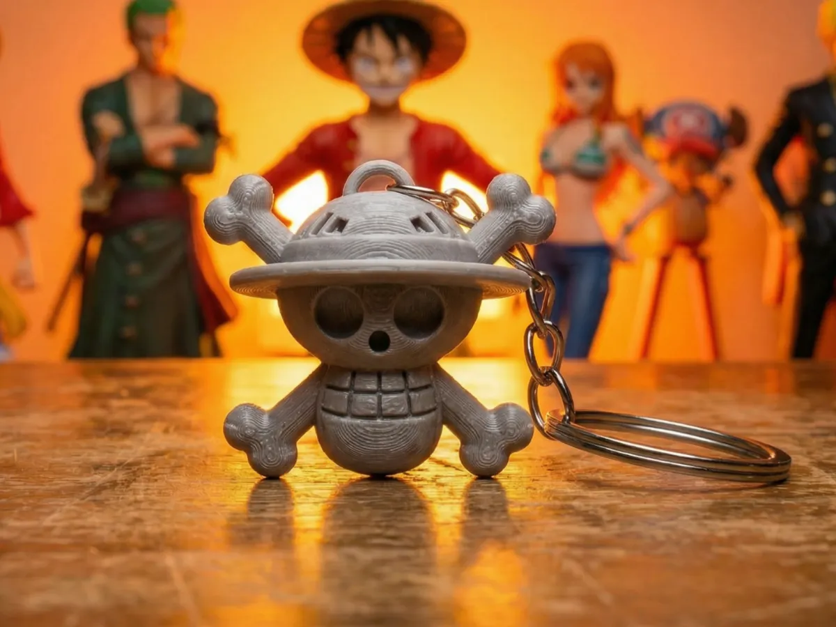 One Piece Logo Keychain Anime - Free 3D Print Model - MakerWorld
