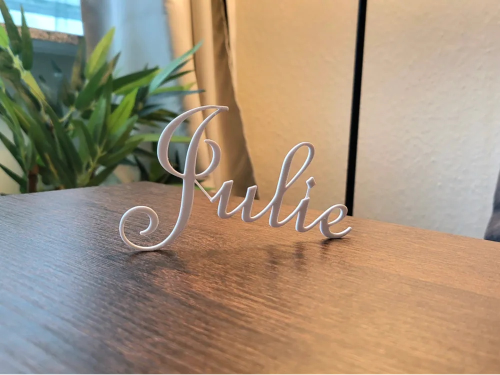 3D Printable Name Display (Julie) by G_Kostas MakerWorld: Download Free ...