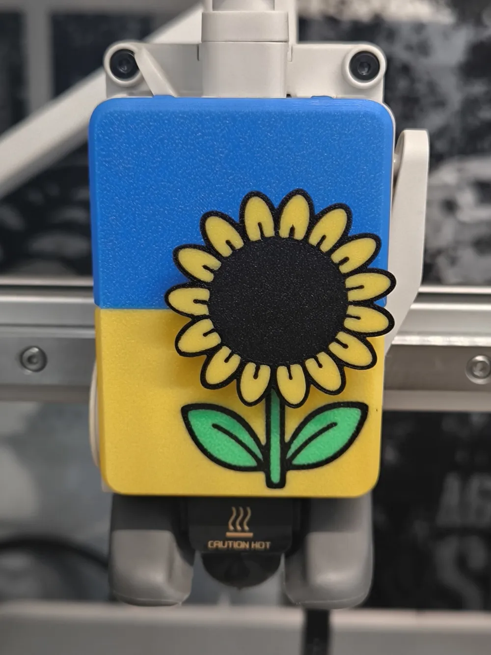 A1/A1 mini extruder cover. Ukraine sunflower by GreyWolfUAMakerWorld ...