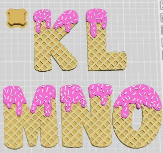 Ice Cream Drip Letters A-Z - Free 3D Print Model - MakerWorld