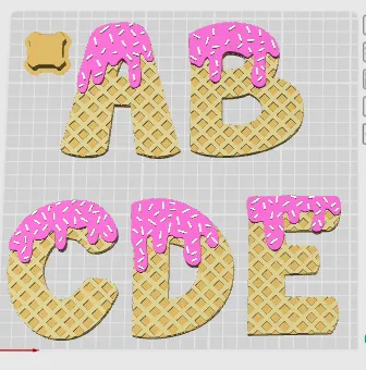 Ice Cream Drip Letters A-Z by Michigan Mitten Designs MakerWorld ...
