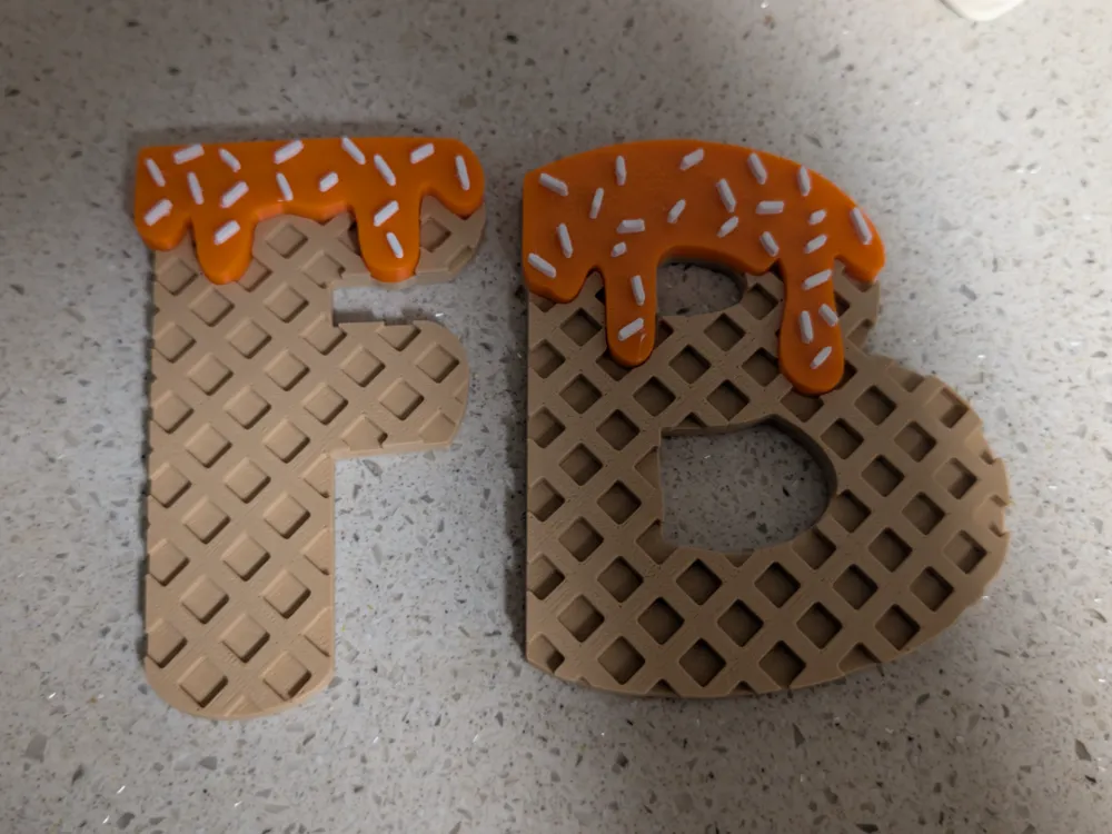 Ice Cream Drip Letters A-Z - Free 3D Print Model - MakerWorld