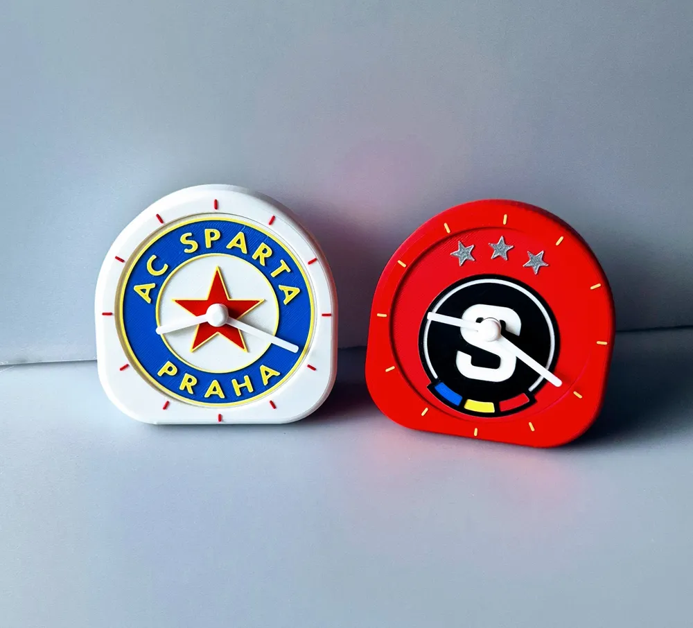AC Sparta Praha, stolní hodiny, fotbal, clock by JLA1mini - MakerWorld