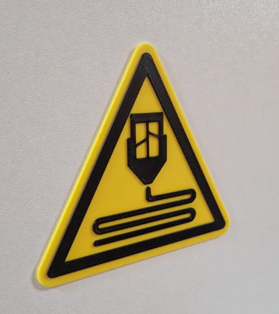 Warning 3D Printer Sign - Bambulab Edition (AMS not required) Remixed ...