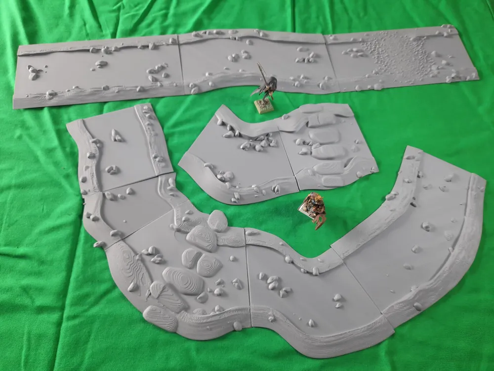 Modular Wargaming Terrain, Bend, Short S-Curve by The Terrain Atelier ...