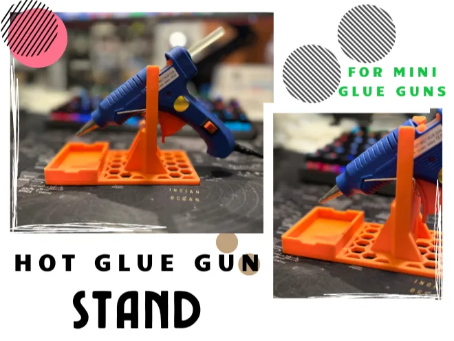 Hot Glue Gun Stand - Free 3D Print Model - MakerWorld