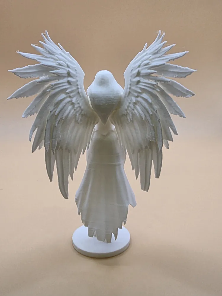 Fallen Angel – Elegant Fantasy Sculpture - Free 3D Print Model - MakerWorld