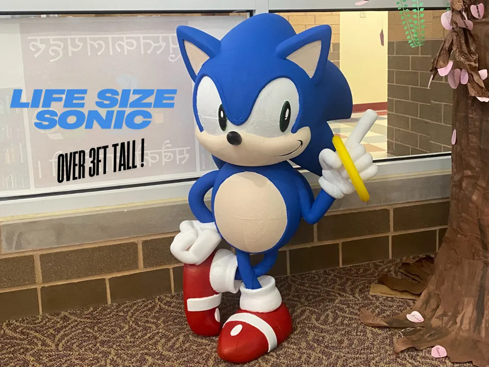 Sonic - Life Size! by Type1Printing MakerWorld: Download Free 3D Models