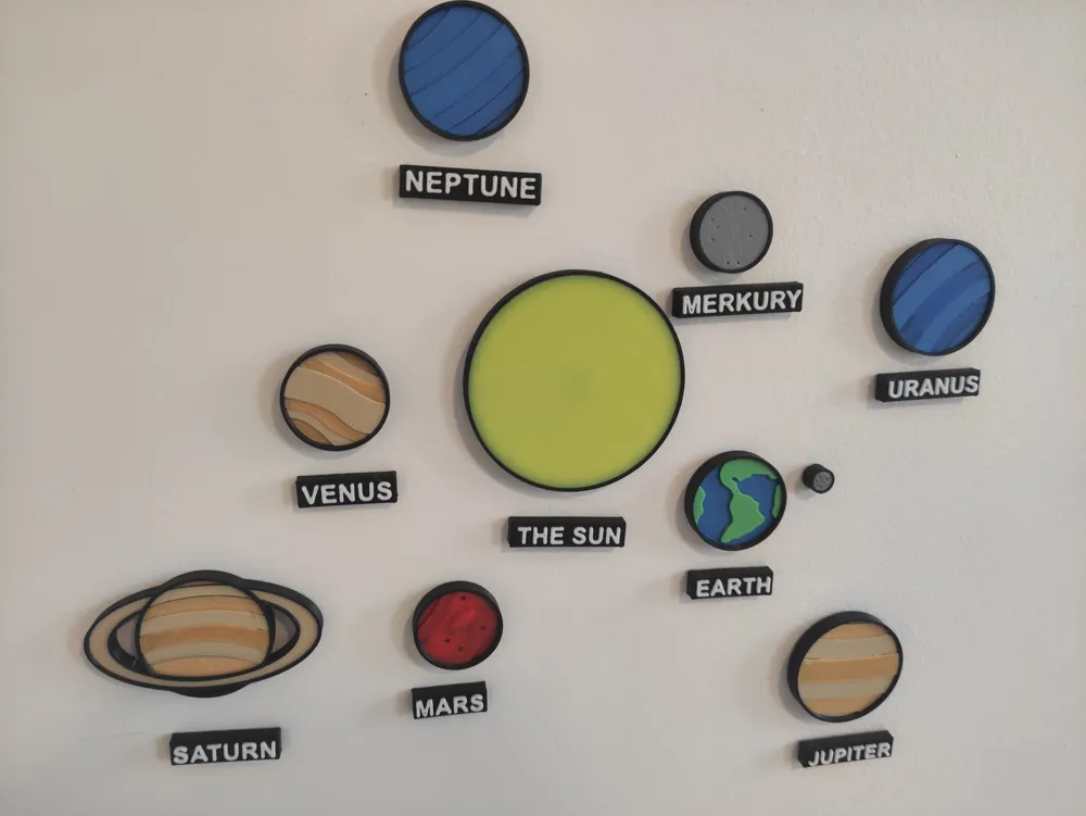 Solar System Fridge Magnets by Aleolle - MakerWorld