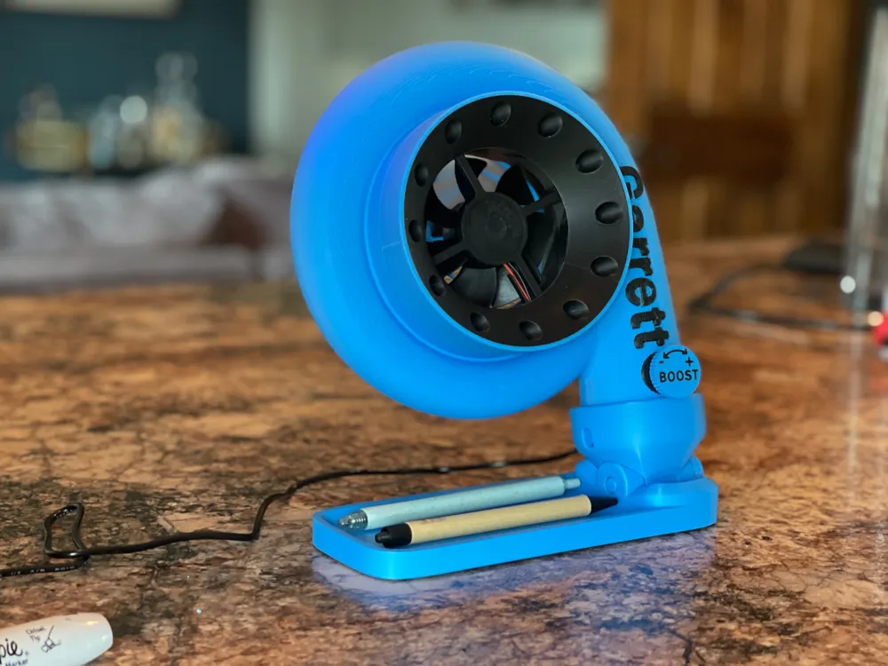 Turbo Charger Desk Fan - Free 3D Print Model - MakerWorld