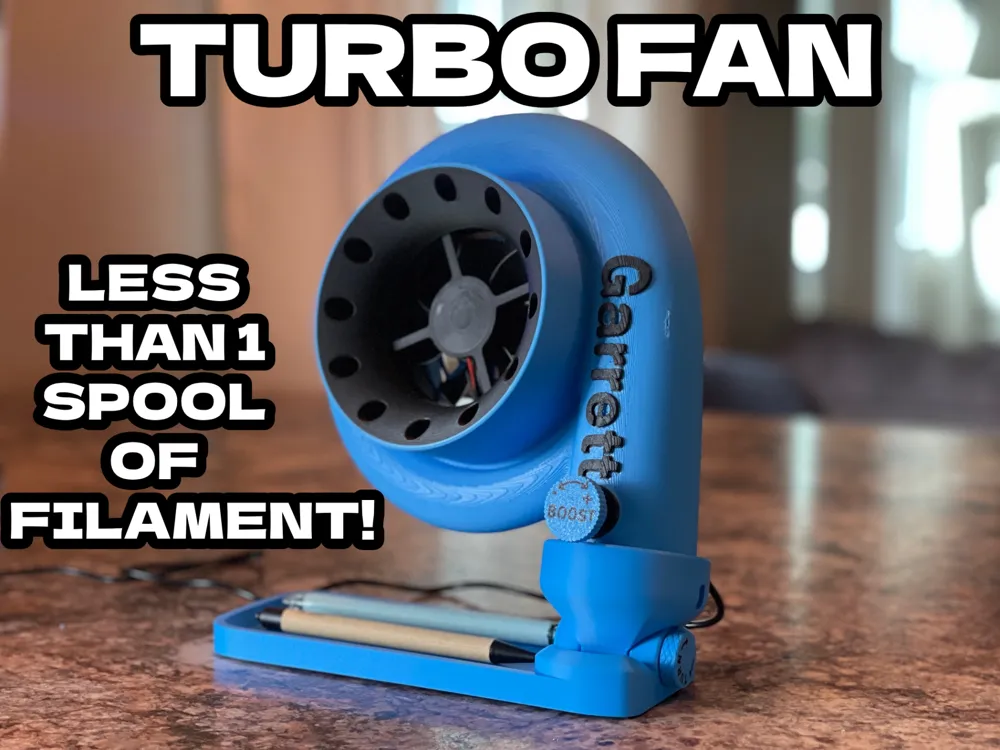 Turbo Charger Desk Fan - Free 3D Print Model - MakerWorld