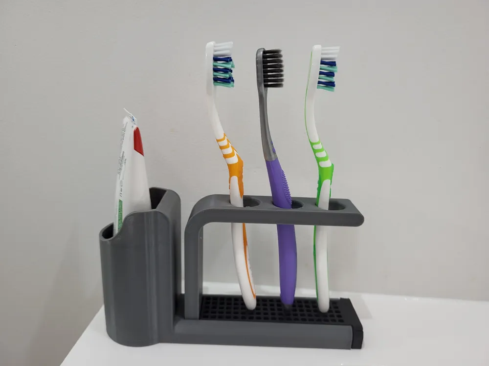 toothbrush and toothpaste holder Remixed by Sérgio - MakerWorld