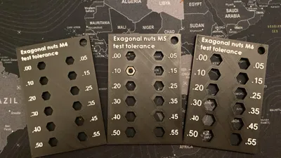 Tolerance test for M4/M5/M6 nuts by CloPrint - MakerWorld