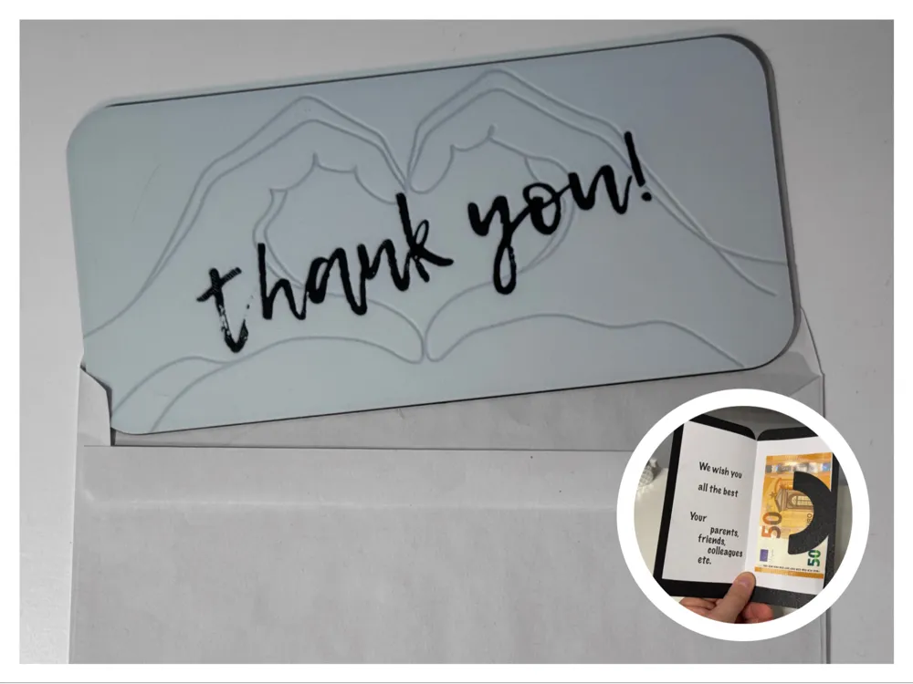 greeting card thank you! - Free 3D Print Model - MakerWorld