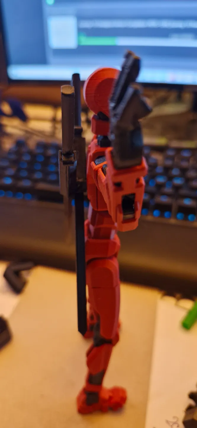 Dummy 13 Dual Katana Back Holster - Free 3D Print Model - MakerWorld