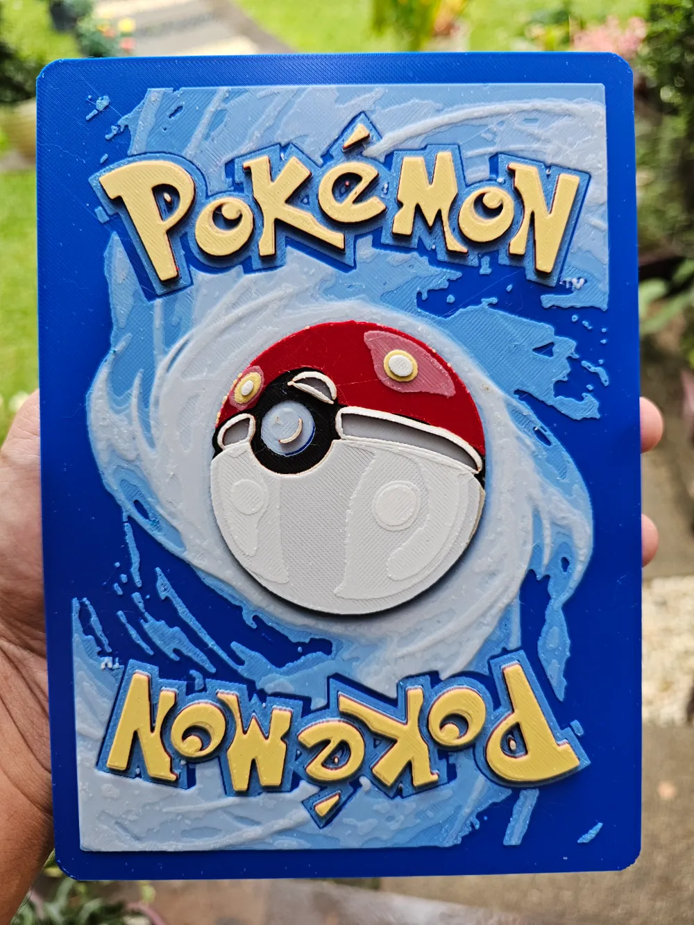 Oversized Pokemon Card Back Hueforge - Free 3D Print Model - MakerWorld