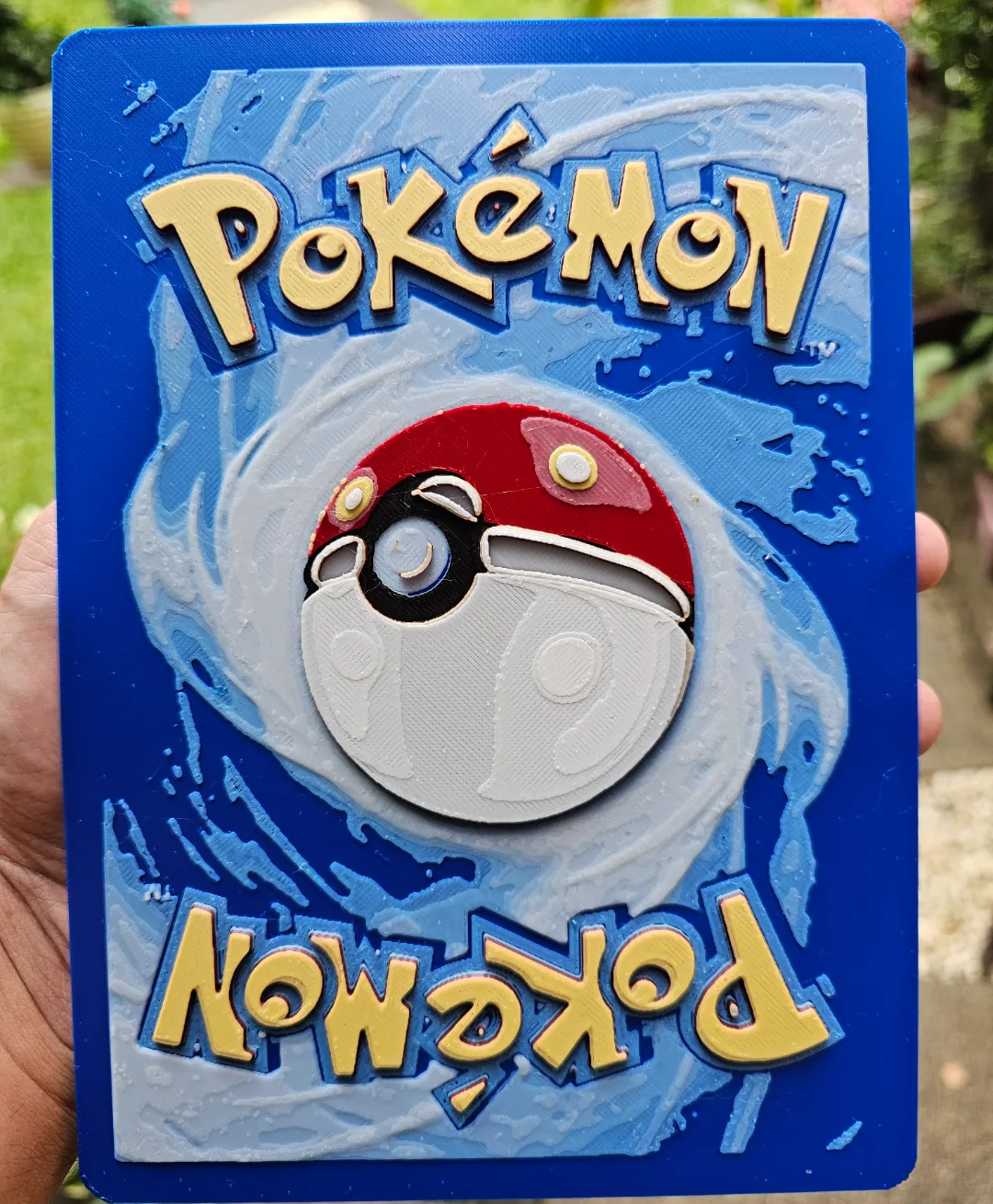 Oversized Pokemon Card Back Hueforge - Free 3D Print Model - MakerWorld