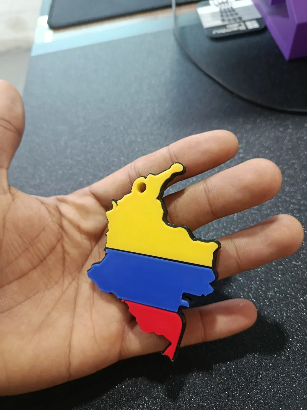 Llavero / Colgante para bolso Mapa de Colombia (Multicolor) - Modelo de ...