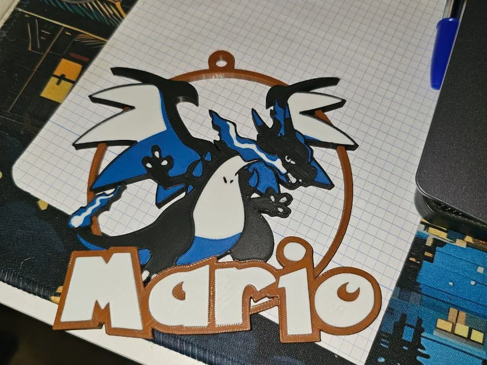 Christmas Charizard Mario by miscojh0n - MakerWorld