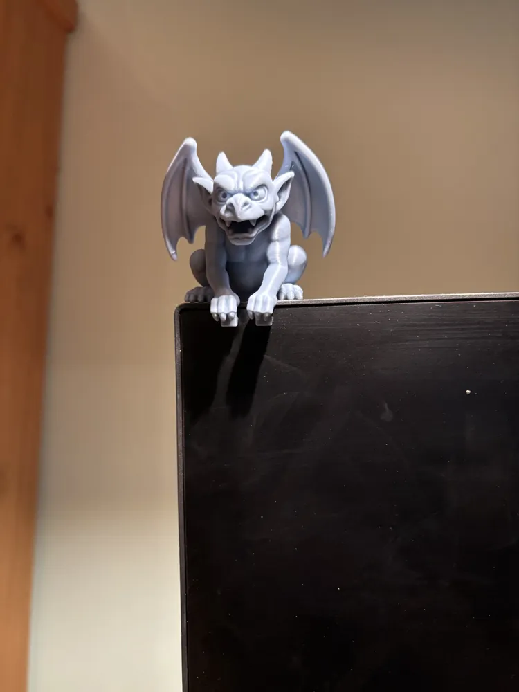 Cathedral Gargoyle Monitor Buddy - Free 3D Print Model - MakerWorld