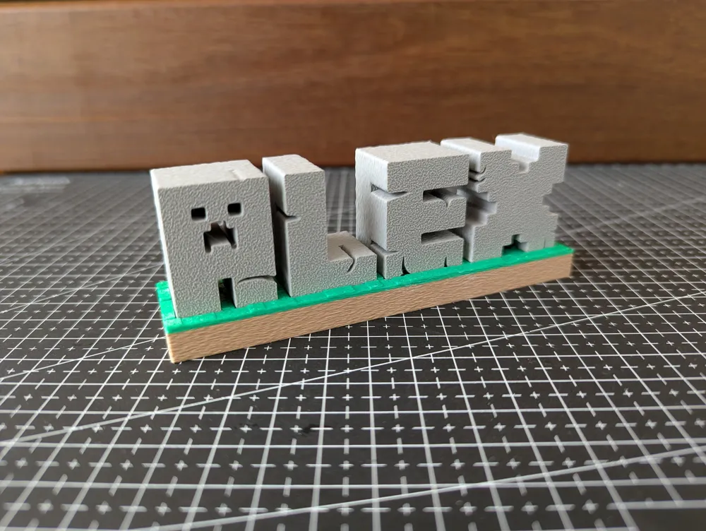 Custom Minecraft Name Plate - Free 3D Print Model - MakerWorld