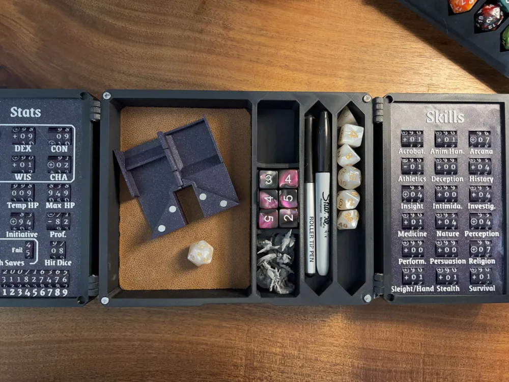 Ultimate Player Kit - Folding Dice Tower - Free 3D Print Model - MakerWorld