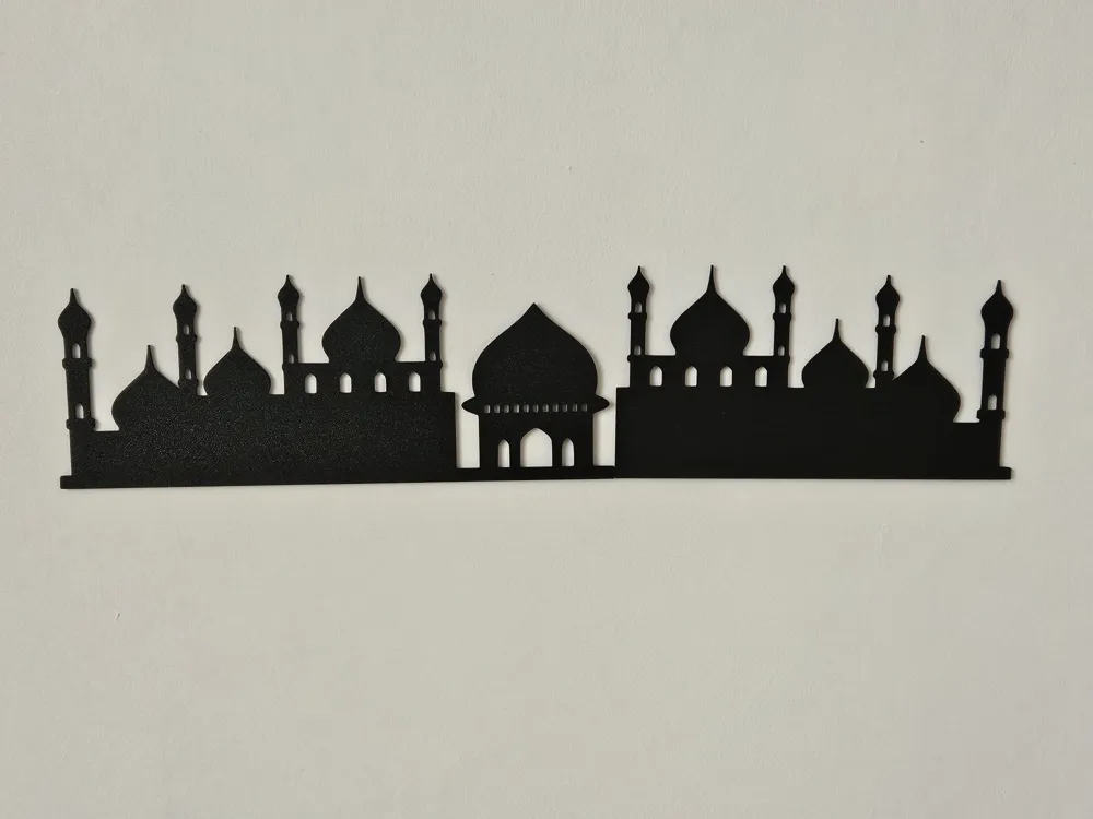 Mosque silhouette - Ramadan Mubarak - Free 3D Print Model - MakerWorld