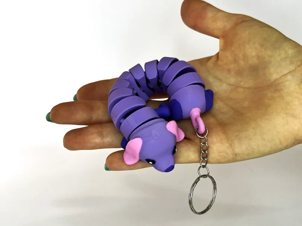 Cute Flexi Pets Long Puppy Dog (Keychain & Magnet) by Valeria Momo ...